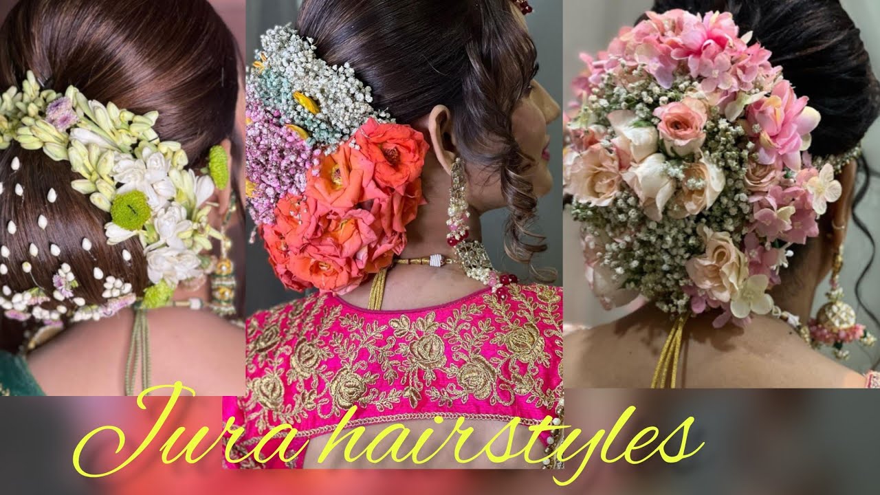 flower wala jura bun hairstyle/ jura bun /Bridal jura hairstyles ...