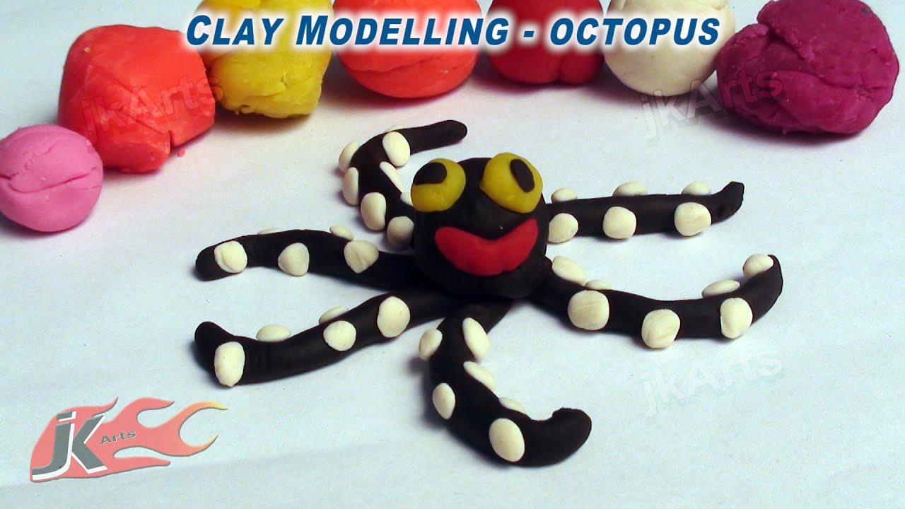Clay octopus JK Easy Craft 003 - YouTube