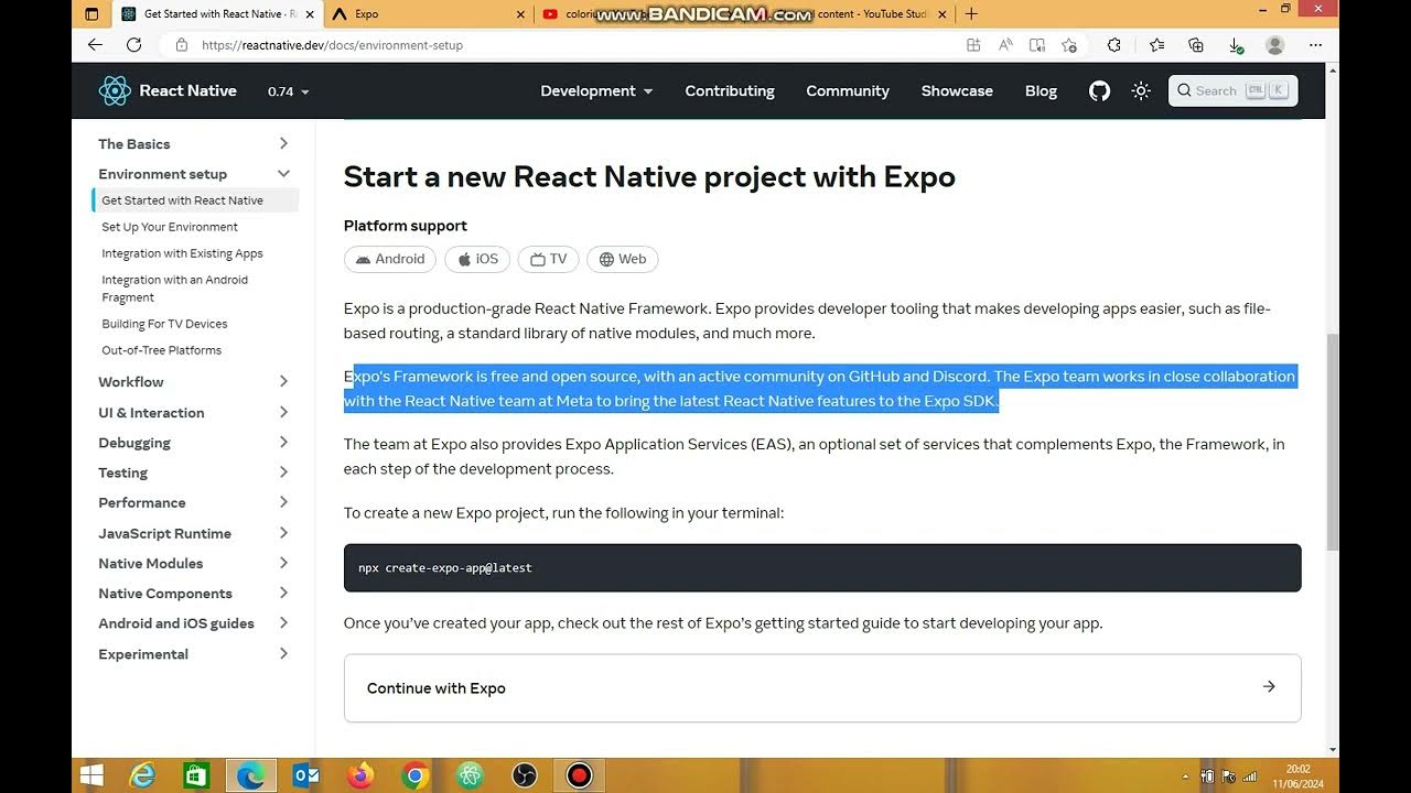 Creating React native projet - YouTube