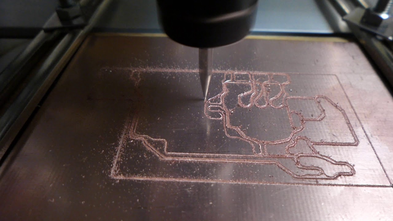 Engraving PCB-Pattern Pass1 with 0.2mm20degree V-Cutter (2) - YouTube