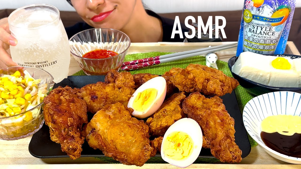 Crispy Fried Chicken, Bean Sprout Salad, Chilled Tofu with Lemon Sour ...