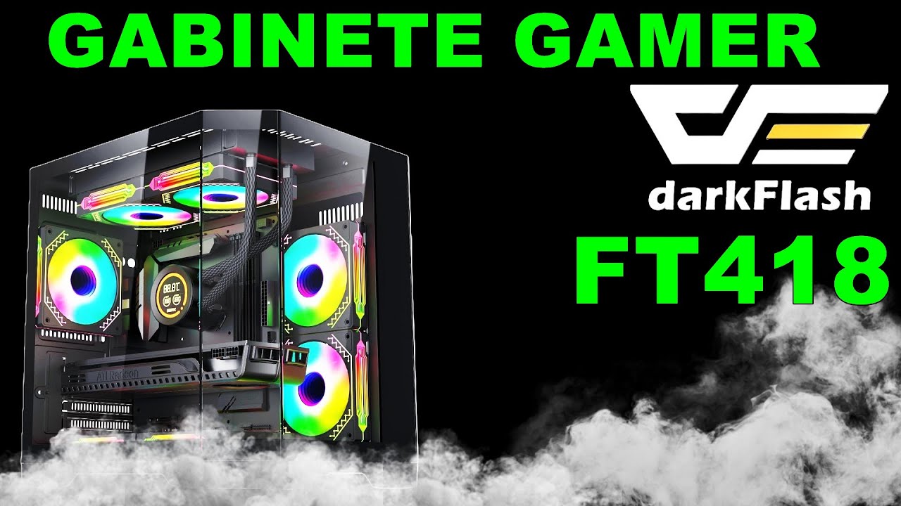 DARKFLASH FT418 - GABINETE AQUÁRIO BOM, BONITO E BARATO!!!!! - YouTube
