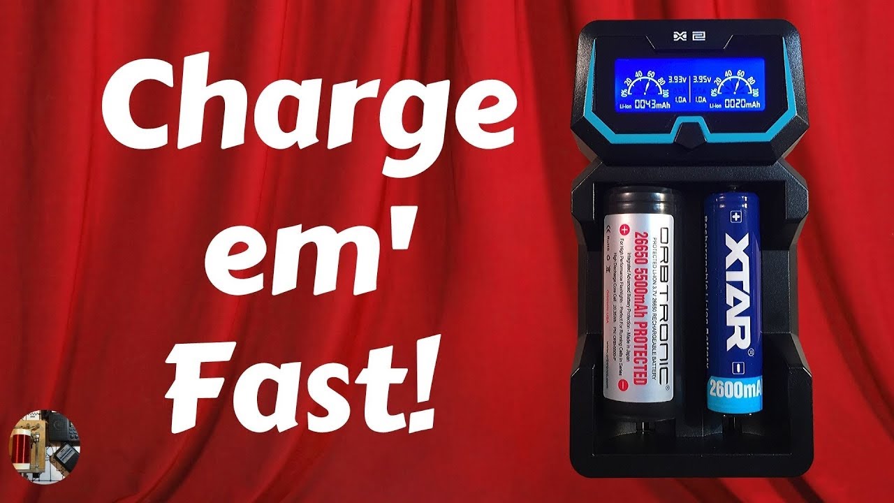 XTAR X2 Fast-Charging LCD Lithium Ion & NiMH Smart Battery Charger ...