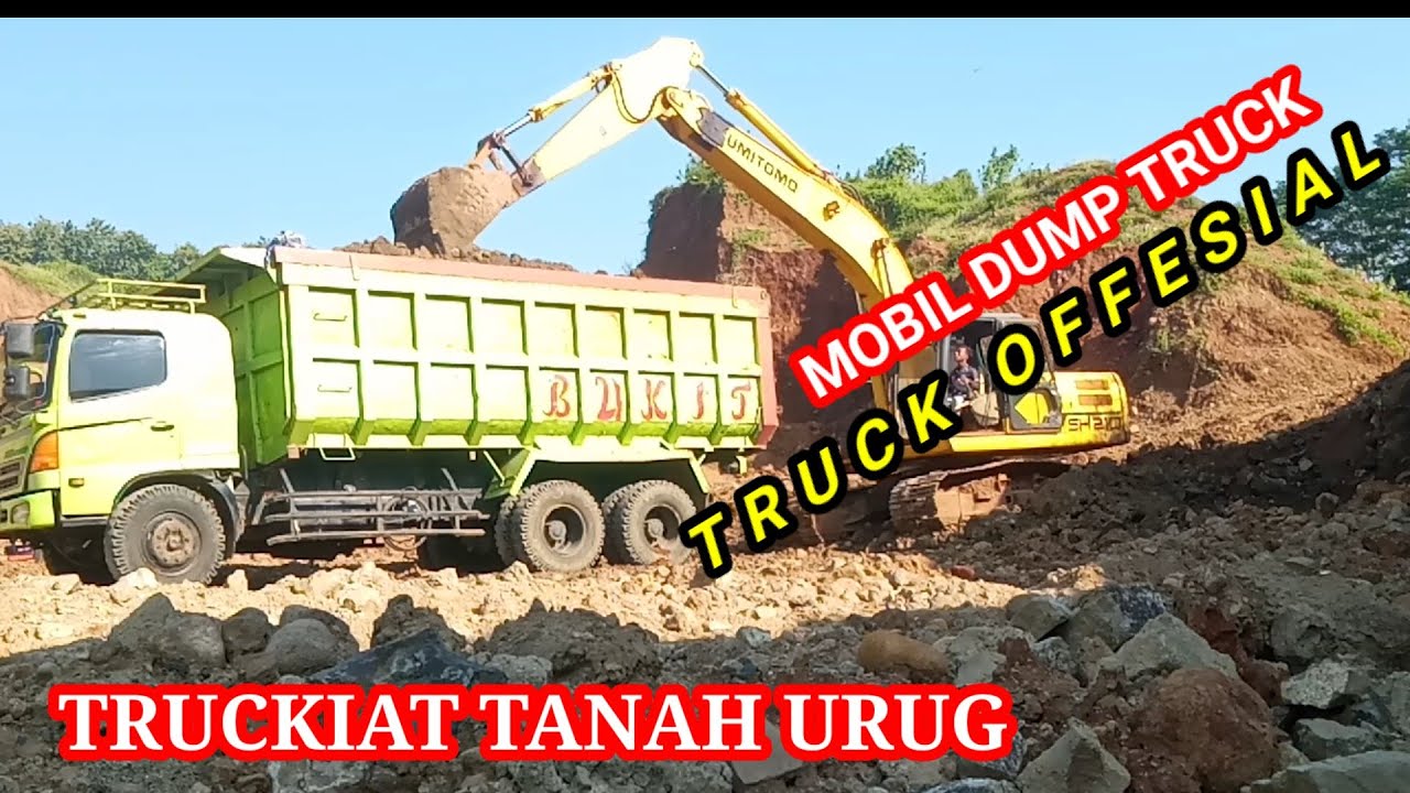 mobil dump truck // Truck muat tanah urug _ truck offesial. - YouTube