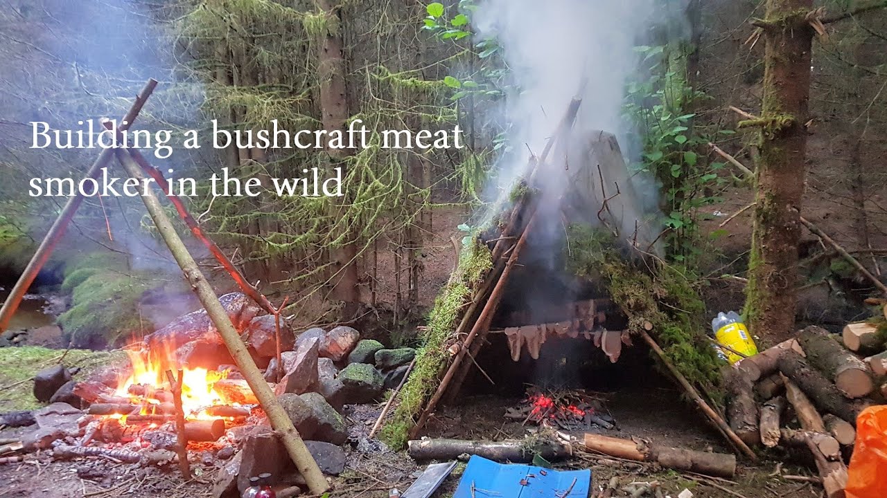 How to build an outdoor smoker. smoking meat in the wild. - YouTube