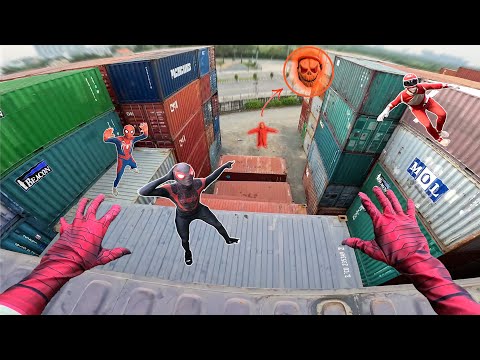 What If IronMan Rescue Team Spider-Man In Abandoned Container Area & Meet Worker Serbian(Action POV)