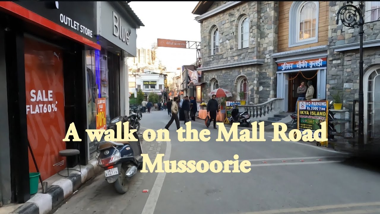 Places to see in Mussoorie: A walking tour of the Mall Road. 4K 60fps # ...