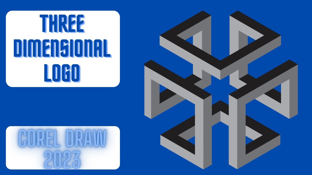 How to create square column three dimensional winding logo on Corel ...