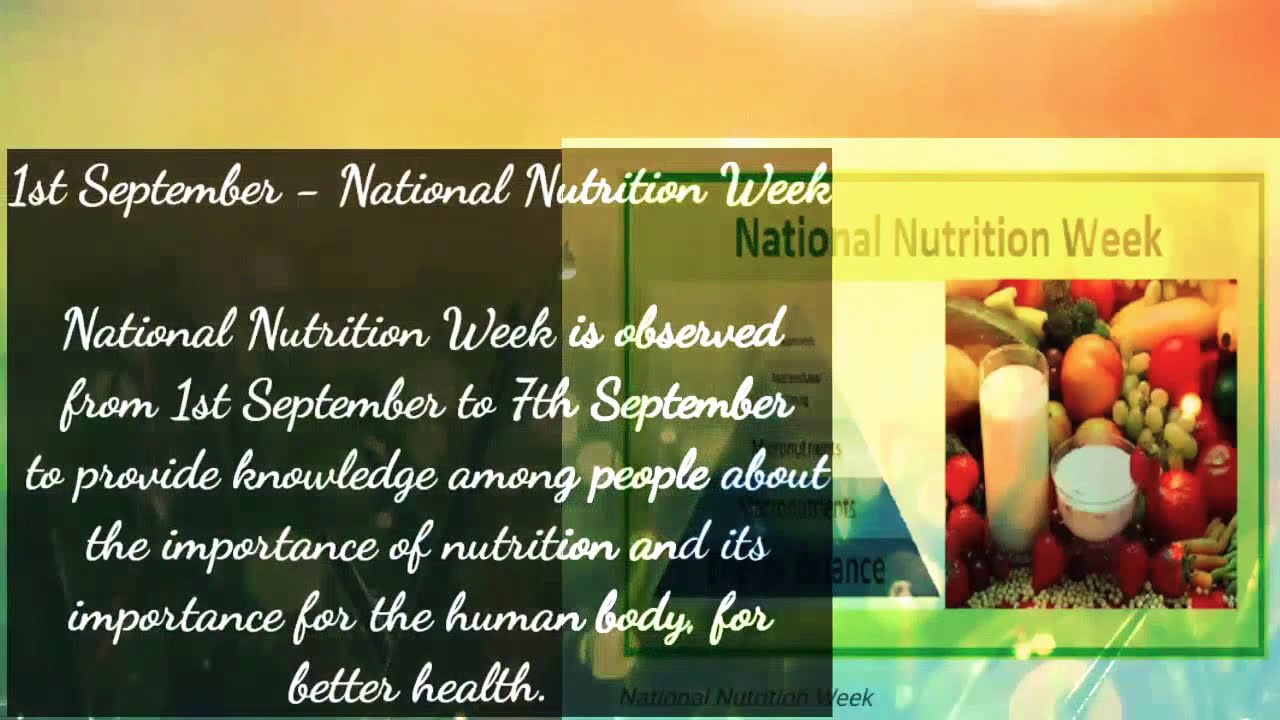 Nutrition Week: The theme for National Nutrition Week 2020 is 'Eat ...