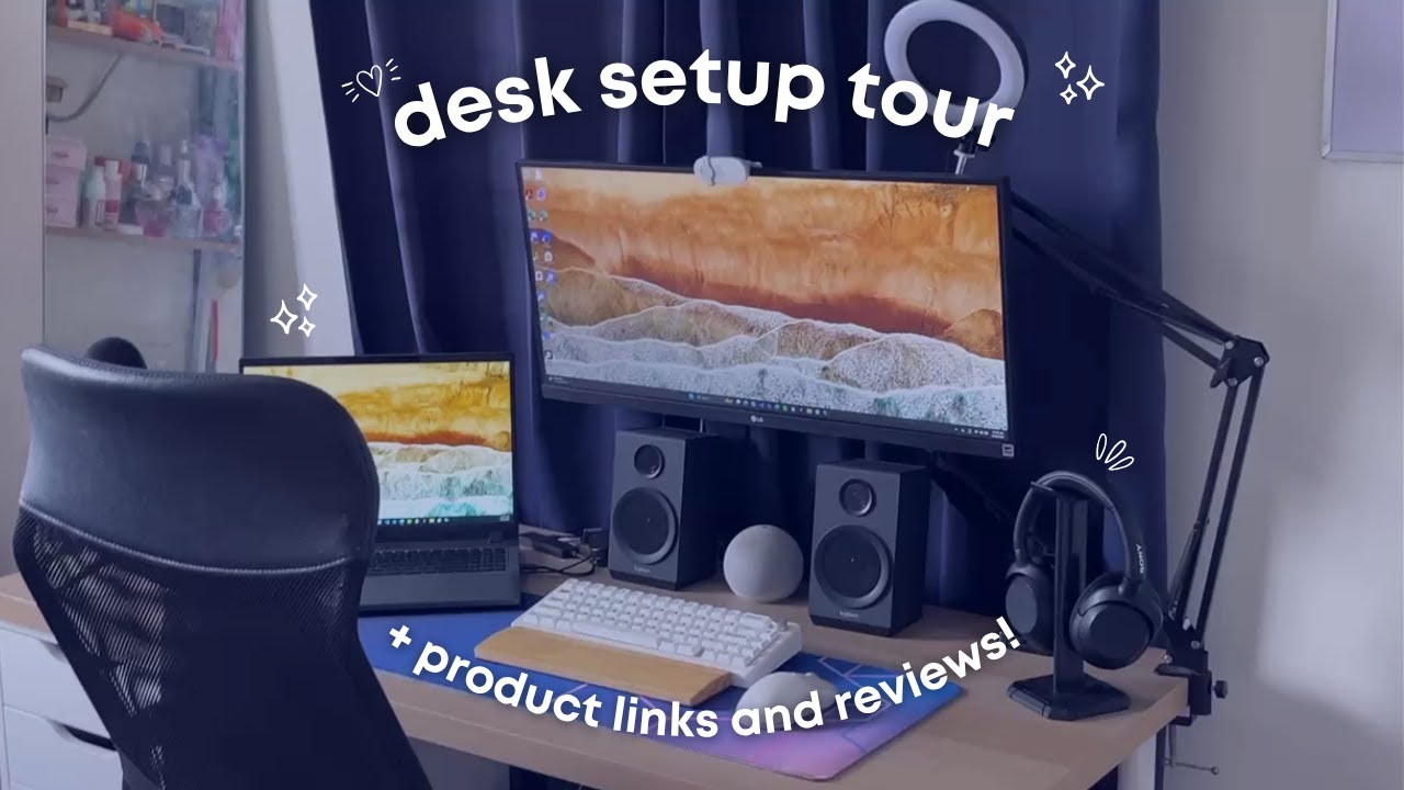 DESK MAKEOVER AND UPGRADES! | Desk Setup Tour - YouTube