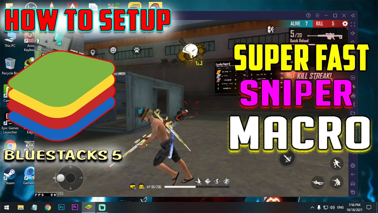 How To Do Non Reload Super Fast AWM MACRO In Bluestacks 5 - YouTube