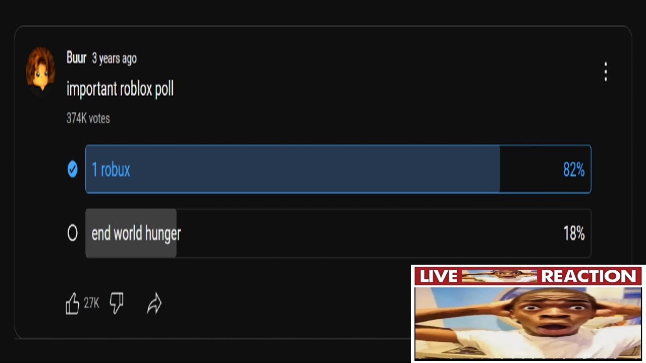 Roblox Poll Gone Wrong - YouTube
