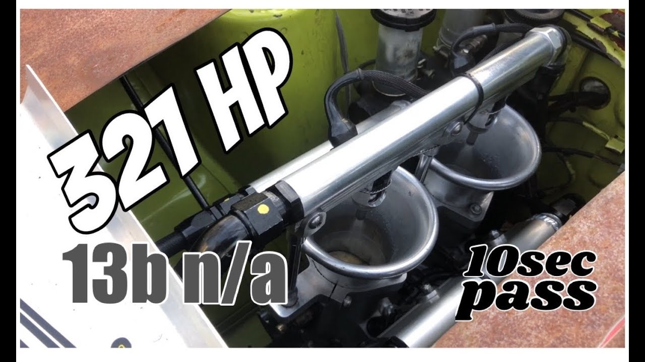300+hp n/a 13b bridgeport running methanol and 10sec pass - YouTube