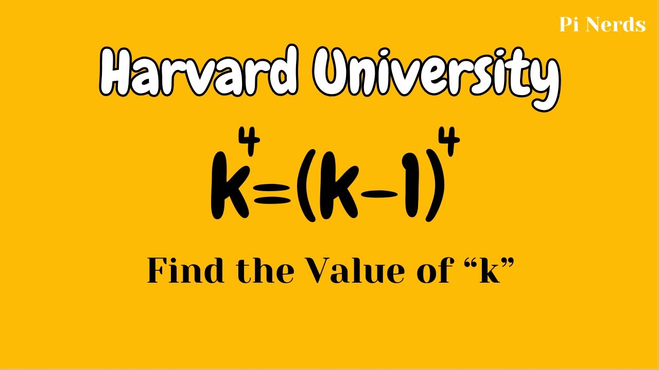 Harvard University Entrance Question | Math Olympiad | Mathematics ...