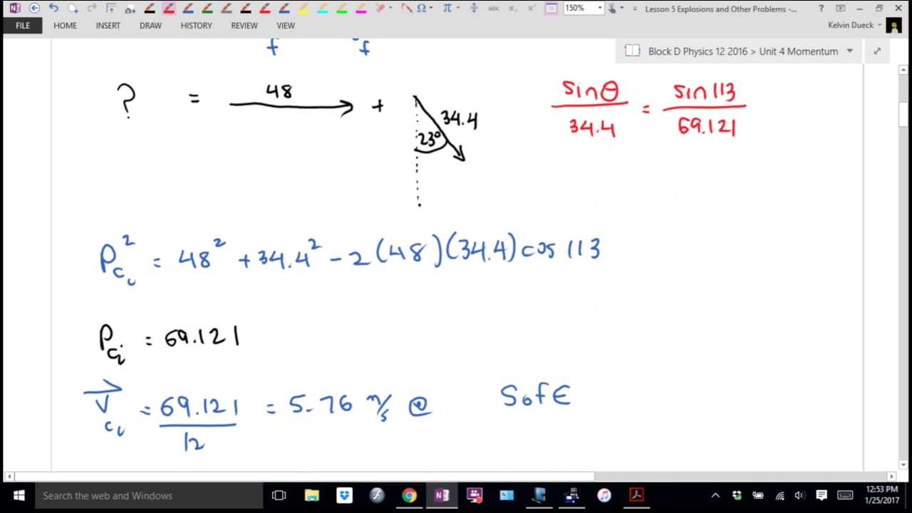 Physics 12 U4L5 Explosions and Other Problems - YouTube