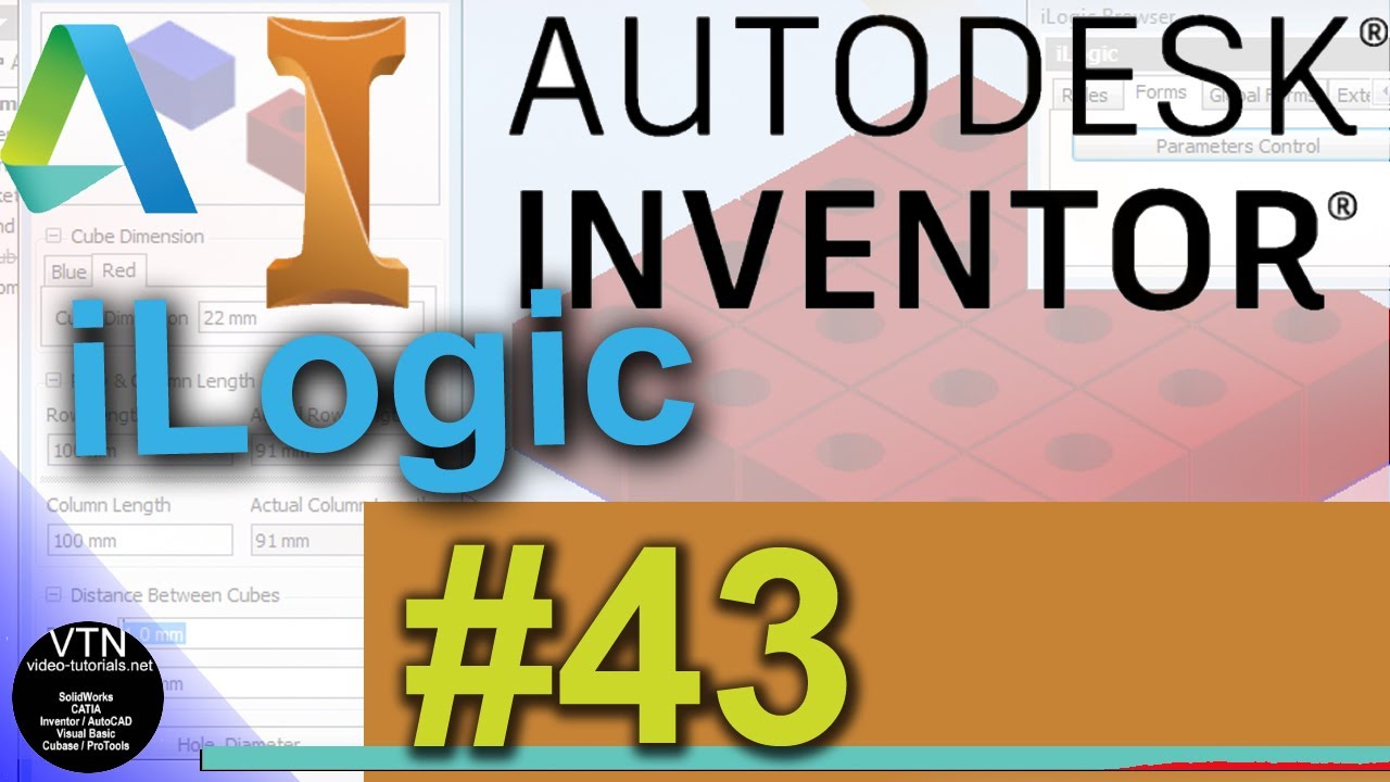 43 AUTODESK INVENTOR ilogic Tutorial ( Using Arrays ) - YouTube