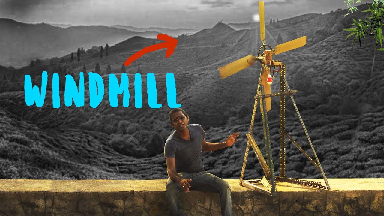 Homemade portable windmill generator with recycled parts_ no welding ...