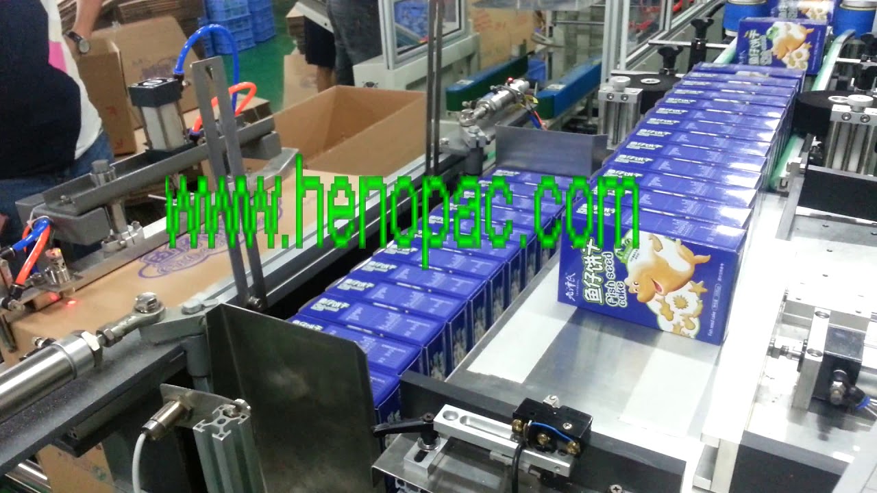 Cookies box side load case packer case erector carton sealing machine ...
