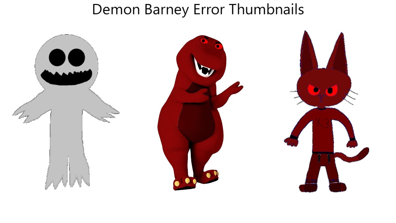 Demon Barney Error Thumbnails - YouTube