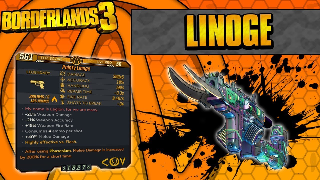 Borderlands 3 | Linoge Legendary Weapon Guide (Bullet Barrage!) - YouTube