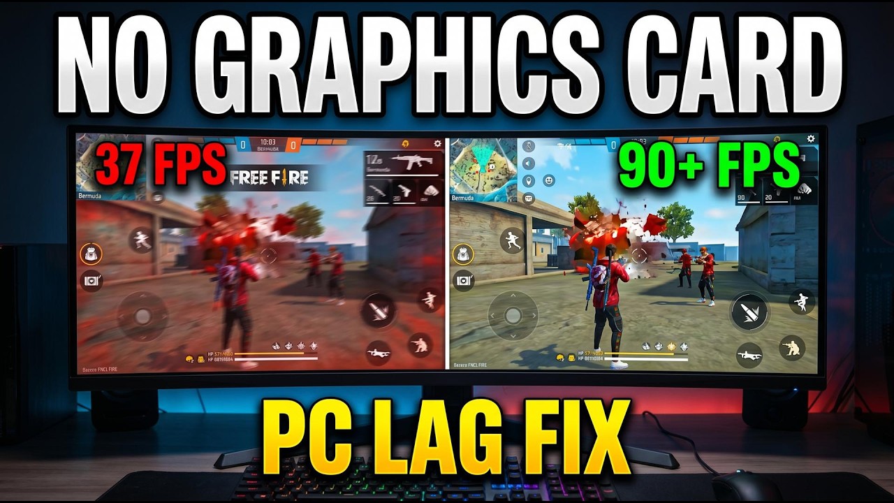 37 FPS? Fix Free Fire PC Lag — Without Graphics Card💻 - YouTube