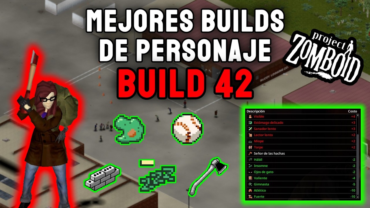 MEJORES BUILDS de PROJECT ZOMBOID B42 │RASGOS Y PROFESIONES │GUIA DE ...