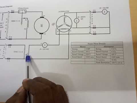 Exp 7_ Regulation of Three Phase Alternator by EMF and MMF Method - YouTube