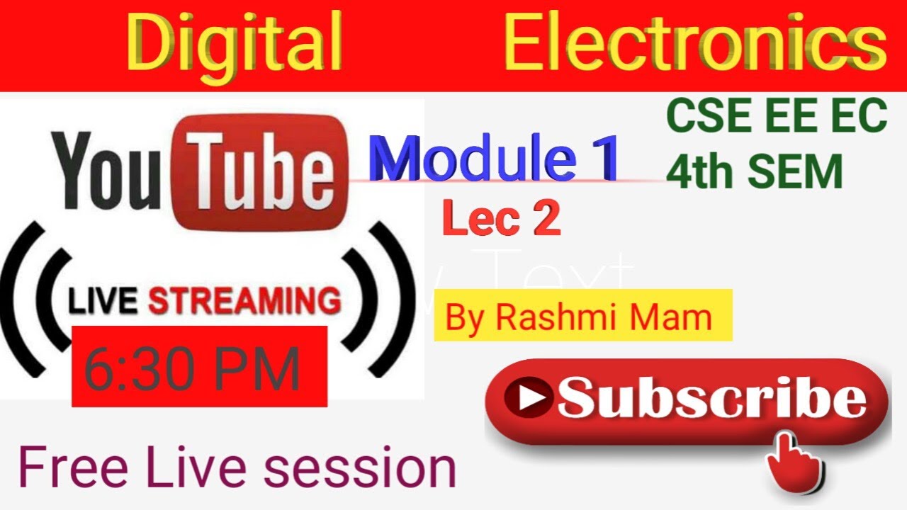 DE | Digital Electronics | CSE | EC | EE - YouTube