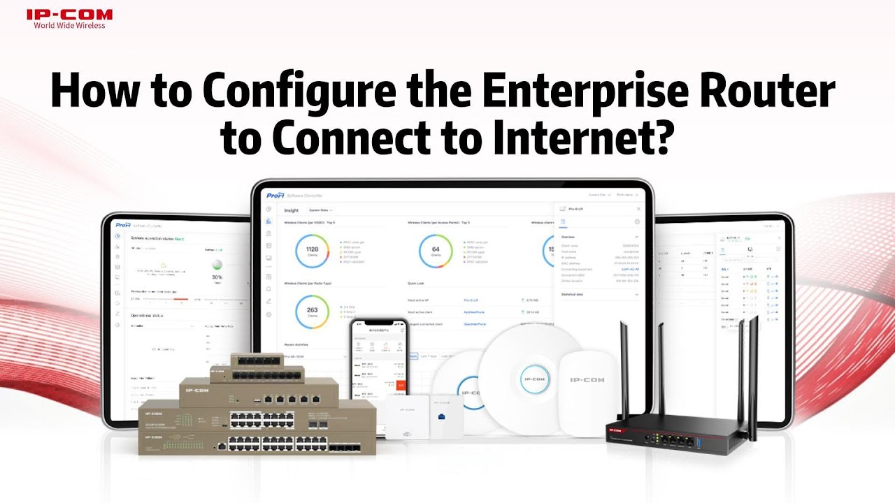 IP-COM How to configure the enterprise router to access internet - YouTube