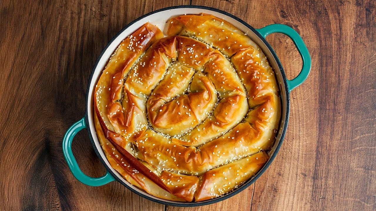 Crispy Sweet Potato Filo Pie | Easy Vegetarian Shallow Casserole Recipe ...