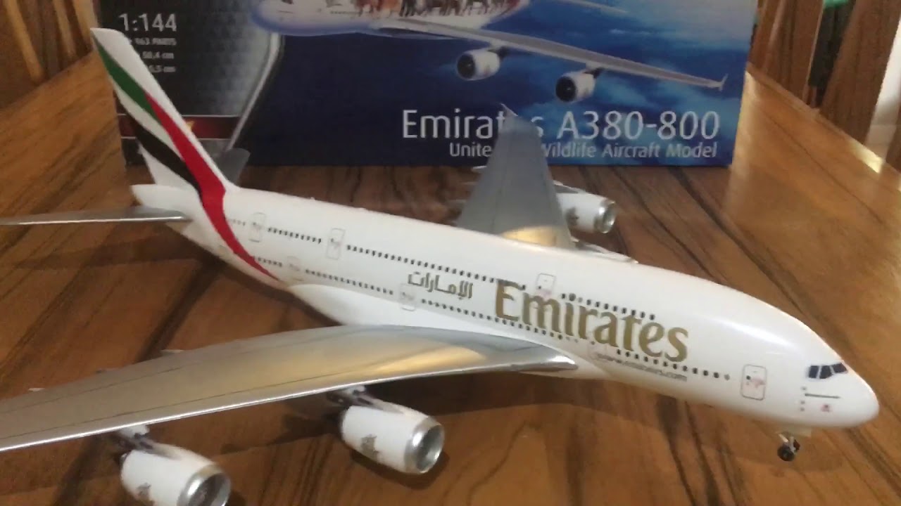Emirates a380 model - YouTube