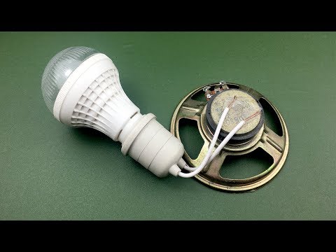 New Science Experiment 2019 Free Energy Generator With Speaker Magnet Project