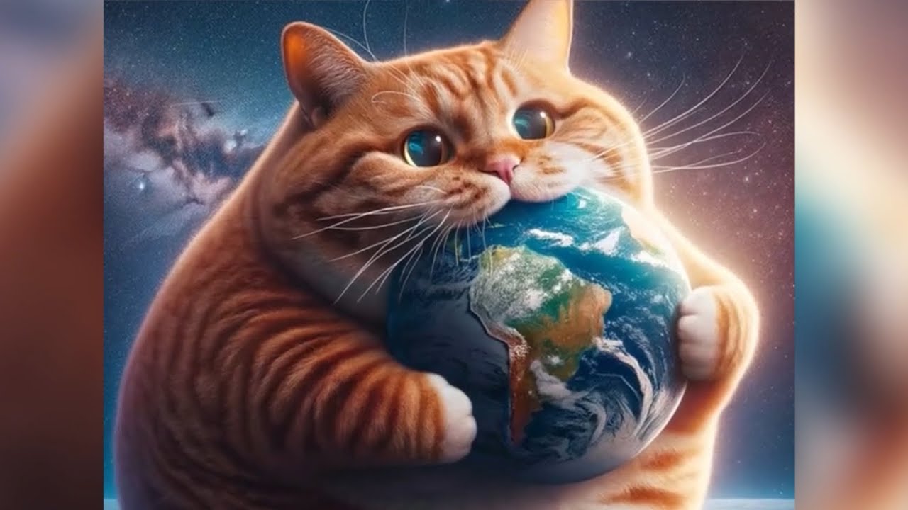 Cute Cat Eats Earth 🌎😂 #cat - YouTube
