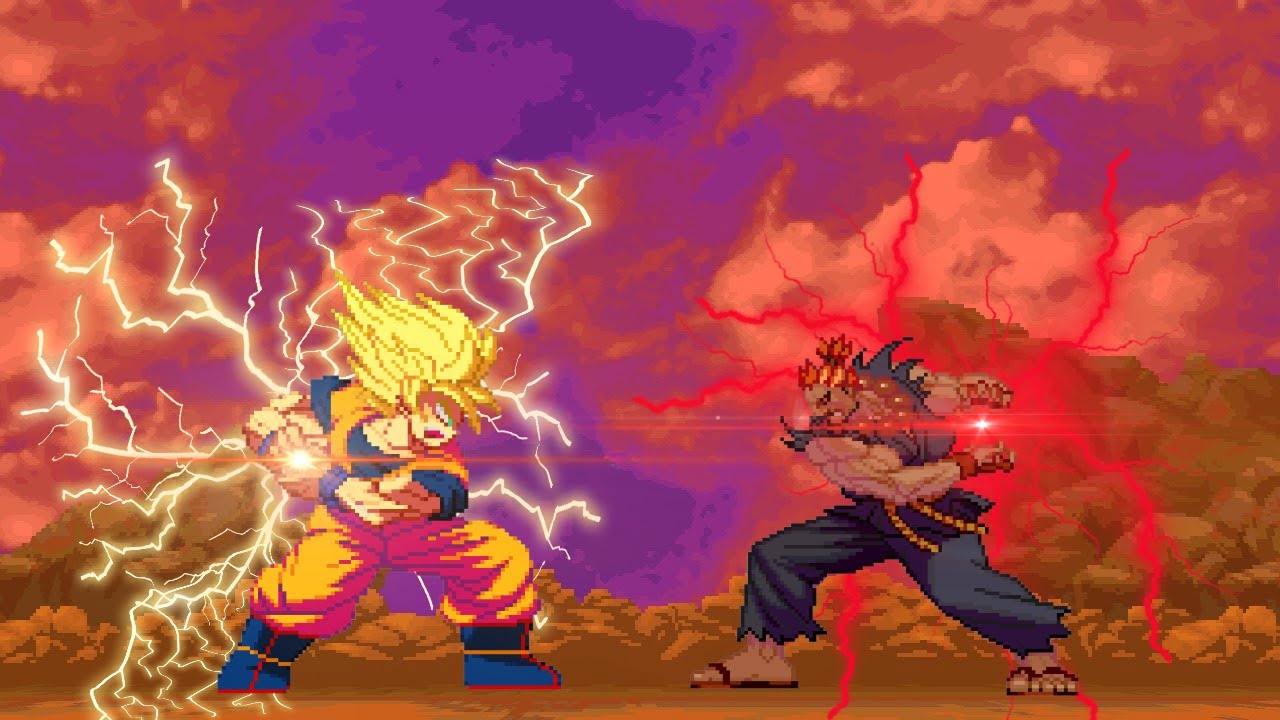 Super Saiyan Goku Vs Akuma - Dragon Ball Super X Street Fighter ...