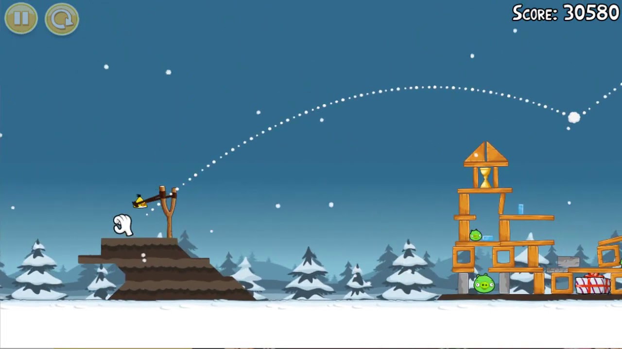 Let's Play Angry Birds Seasons: Part 15-Snow - YouTube