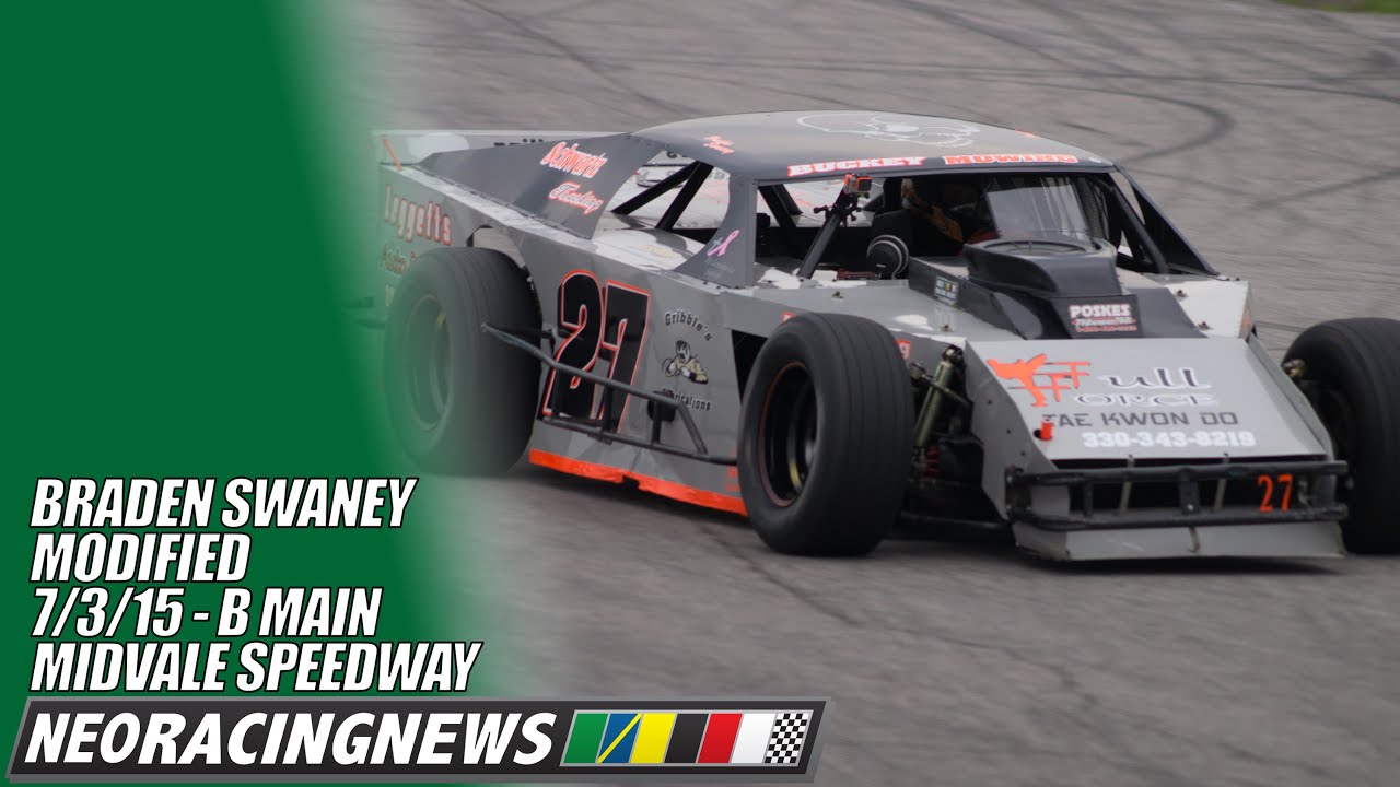 Braden Swaney Modified B-Main at Midvale Speedway - 7/3/15 - NEO Racing ...