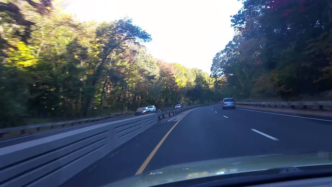 Driving on Merritt Parkway by Greenwich,Connecticut - YouTube