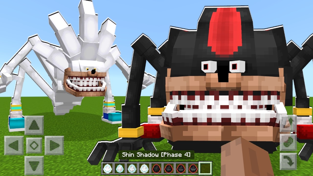 Shin Silver vs Shin Shadow Mod ADDON UPDATE in MINECRAFT PE - YouTube