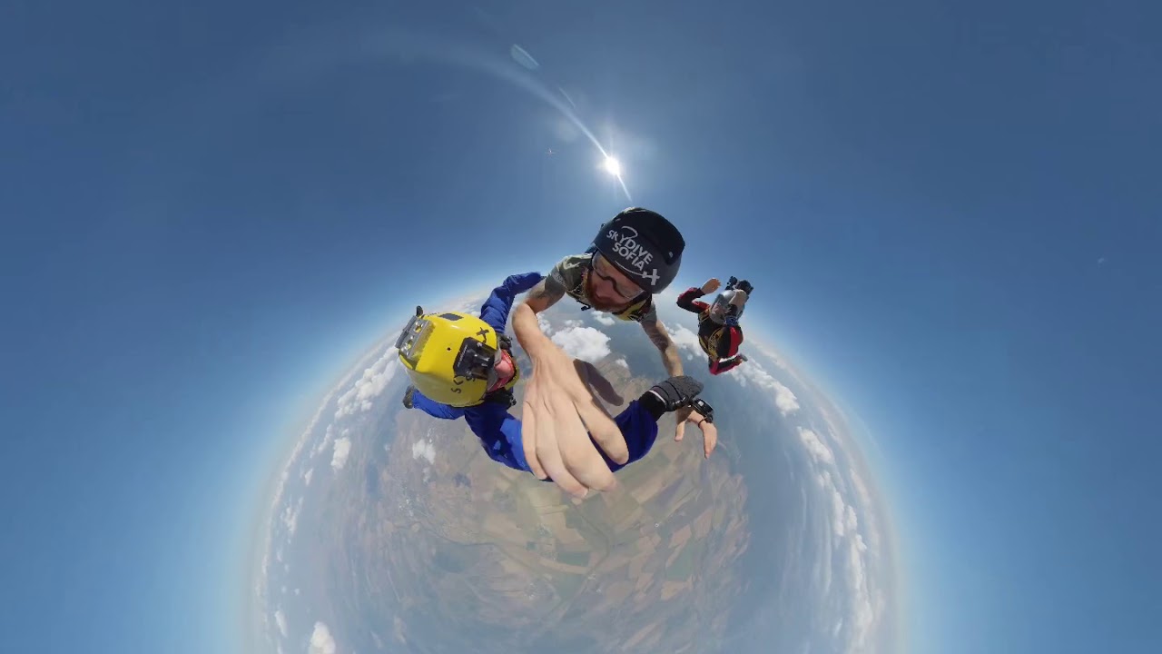 Birthday jump 360 camera - YouTube