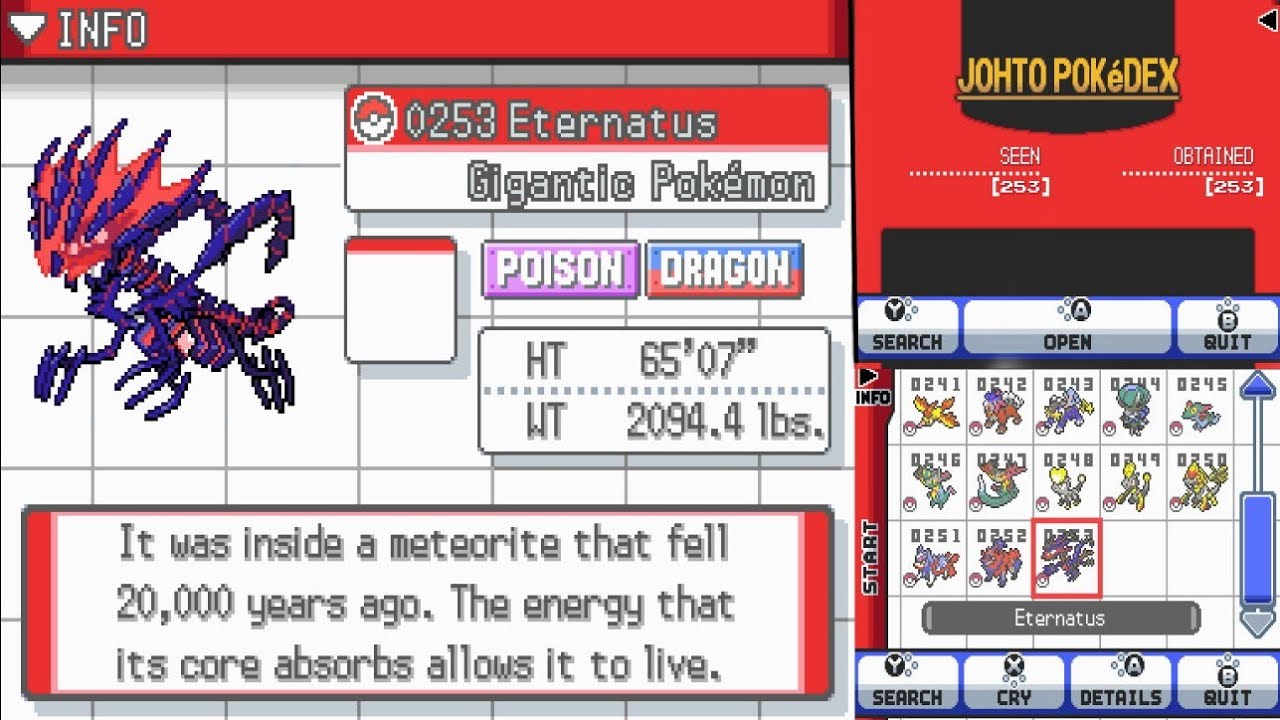 Pokemon Golden Shield - Complete Pokedex (Johto) - YouTube