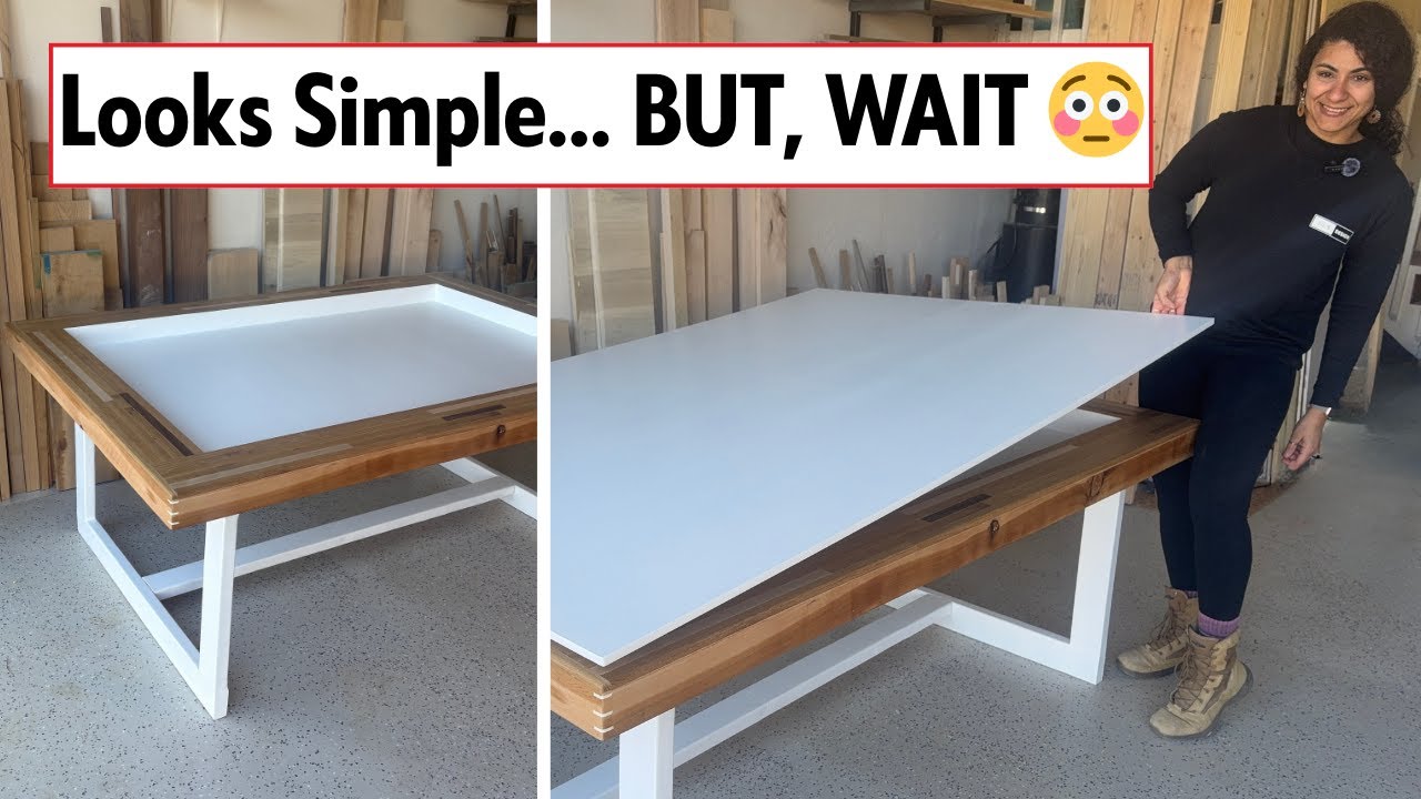 I Built a Dining Table That Hides a Game Board | DIY Furniture Flip ...