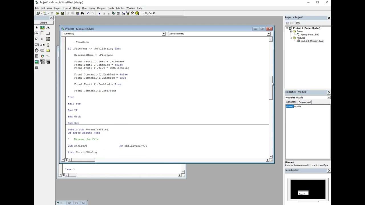 Visual Basic 6 API SHFileOperation to Rename a File - YouTube