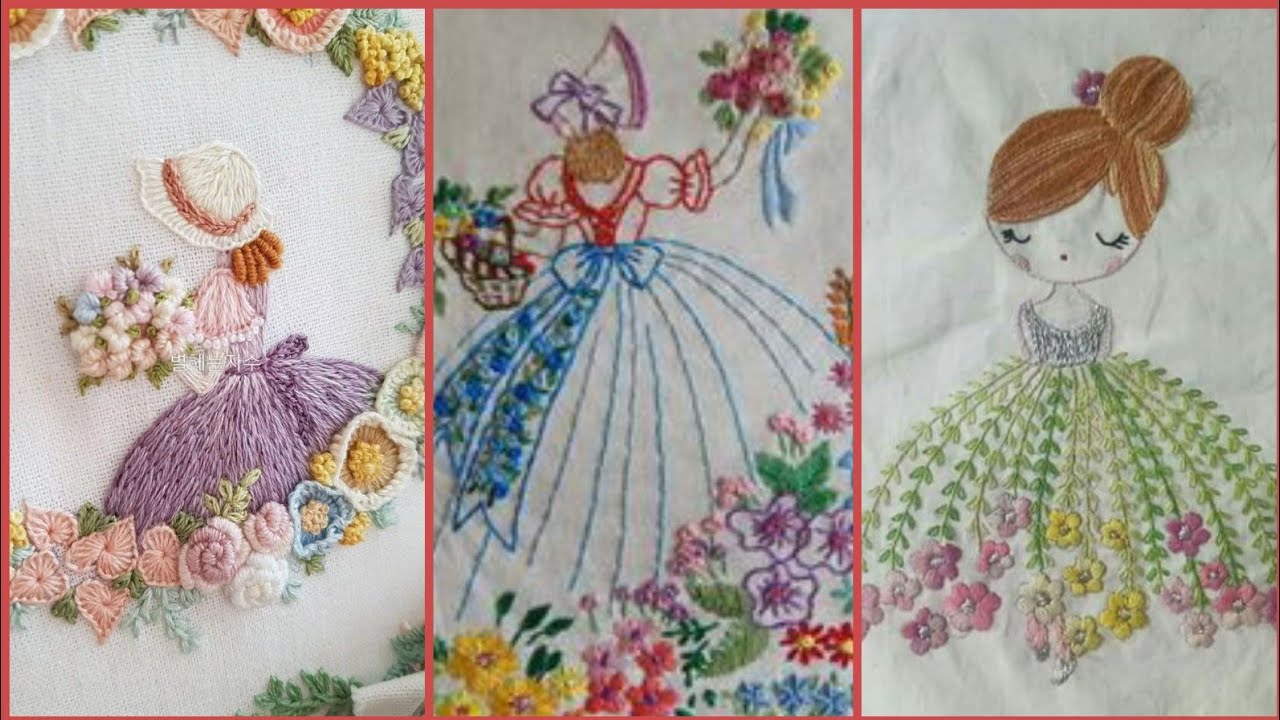 Beautiful And stylish Hand embroidery Dolls Designs - YouTube