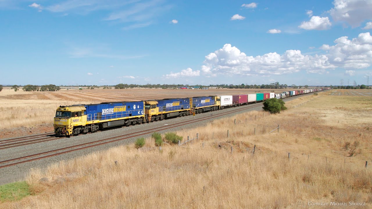7AM5 Pacific National Container Train With NR91 NR50 NR5 (17/3/2024 ...