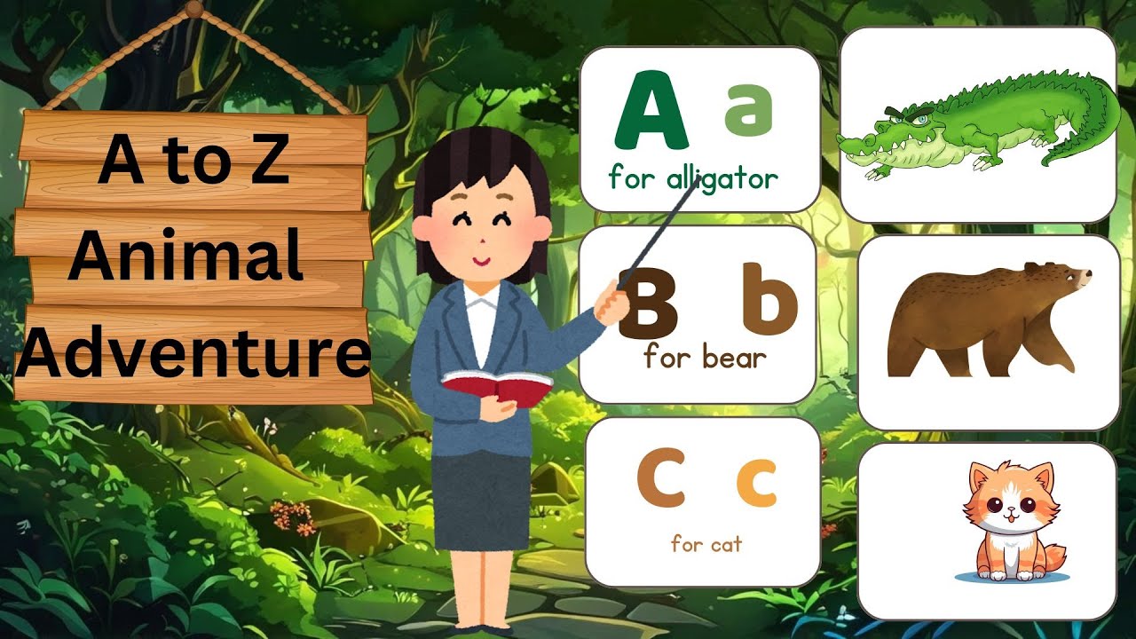 ABC Flashcards for toddlers |Learn ABC Alphabet with Animals for kids ...