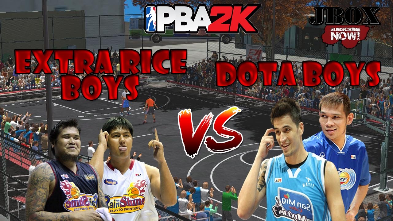 2K Gameplay #1 Dota Boys vs Extra Rice Boys PBA 2K 2017 | So funny Game ...