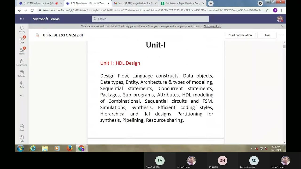 VLSI Revision Lecture BE E&TC SPPU - YouTube