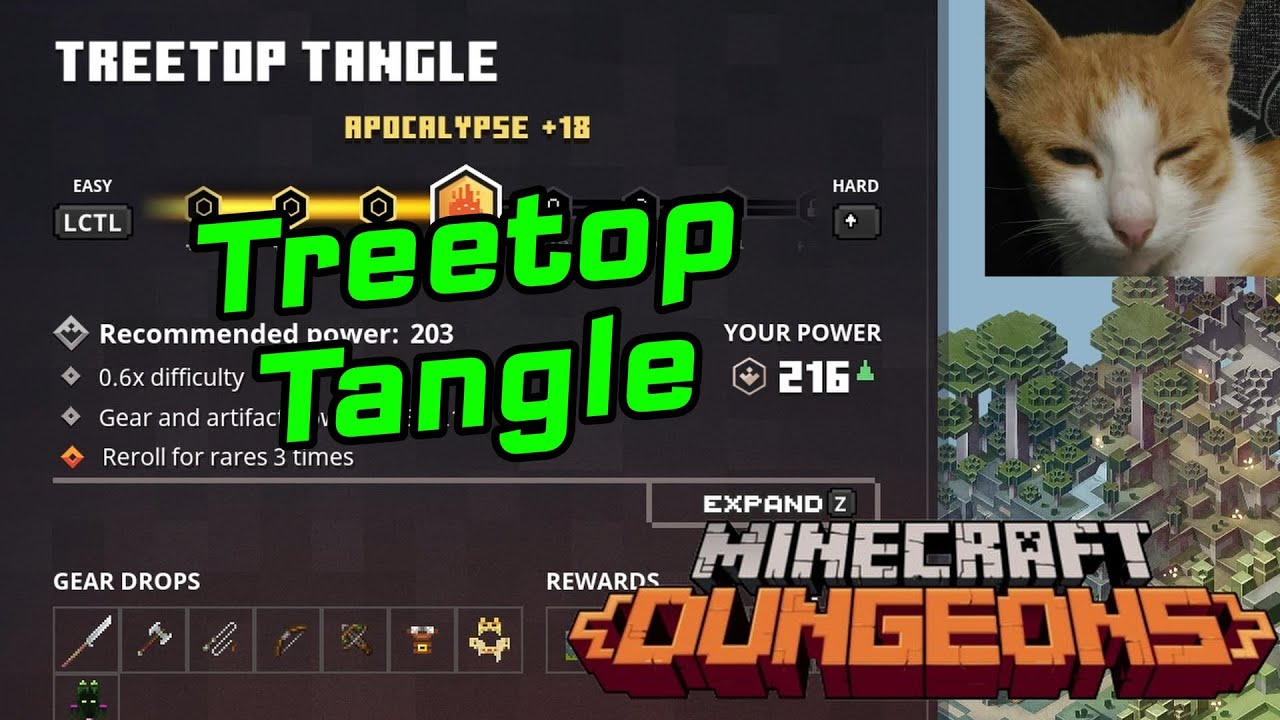 I am still recovering | Treetop Tangle | Minecraft dungeons - YouTube