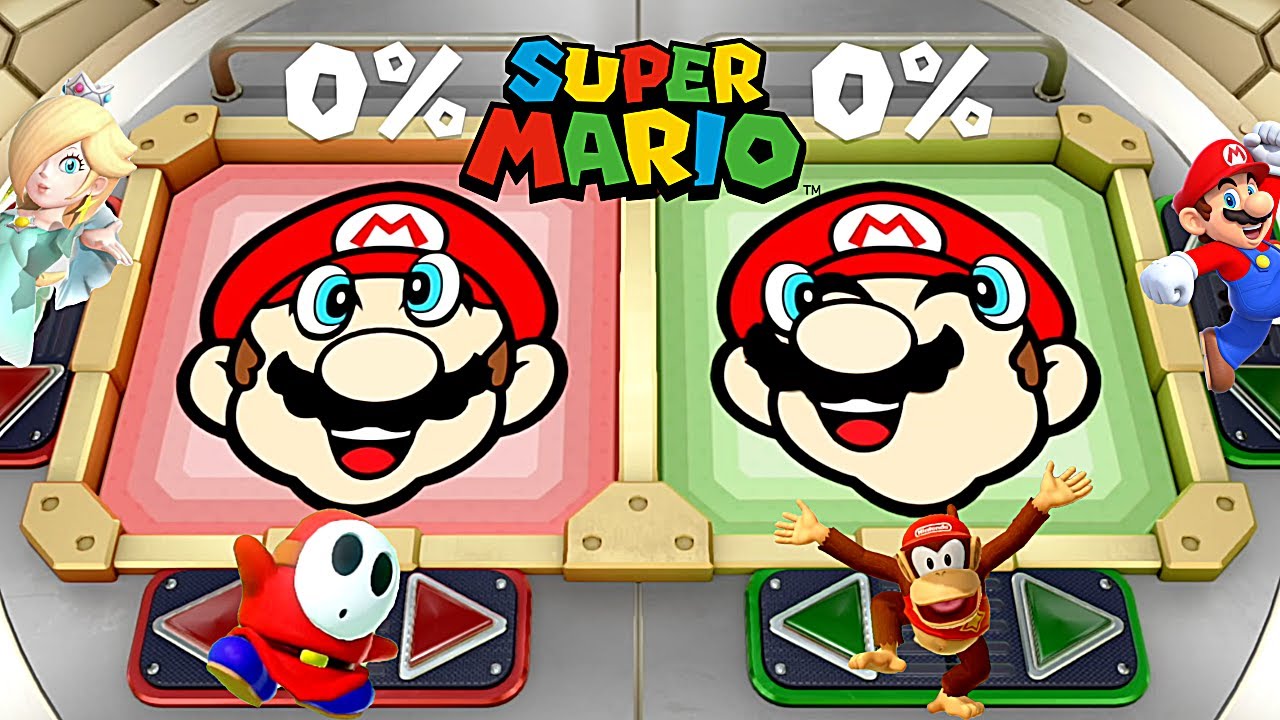 Super Mario Party - Mini Games - Making Faces 수퍼 마리오 파티 미니게임 마리오 얼굴 맞추기 ...