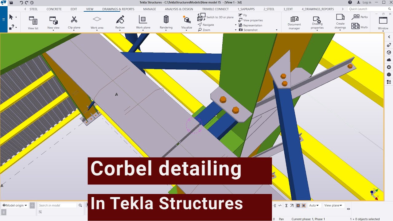 Corbel detailing in Tekla Structures _02 In Tekla Structures - YouTube